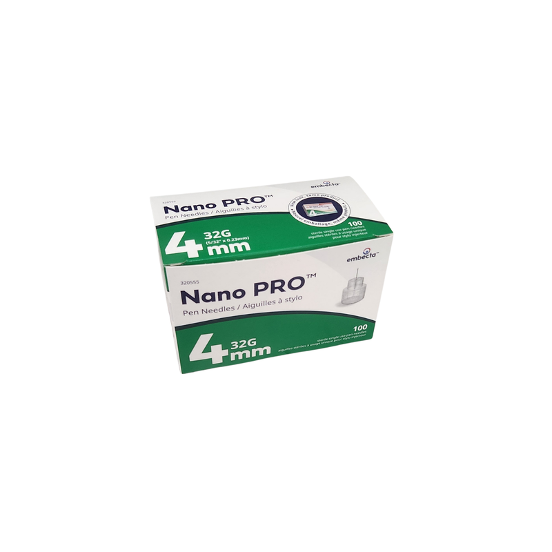 Nano PRO Pen Needles 4mm 32G (Box of 100) – Diabetes Express
